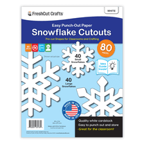 FreshCut Crafts Punch Out Paper Cutouts, Snowflake Shapes with Idea ...