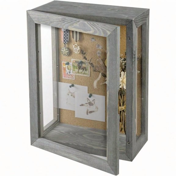 DecMode Indoor 24" x 24" Silver Acrylic Glam Shadow Box, - Walmart.com