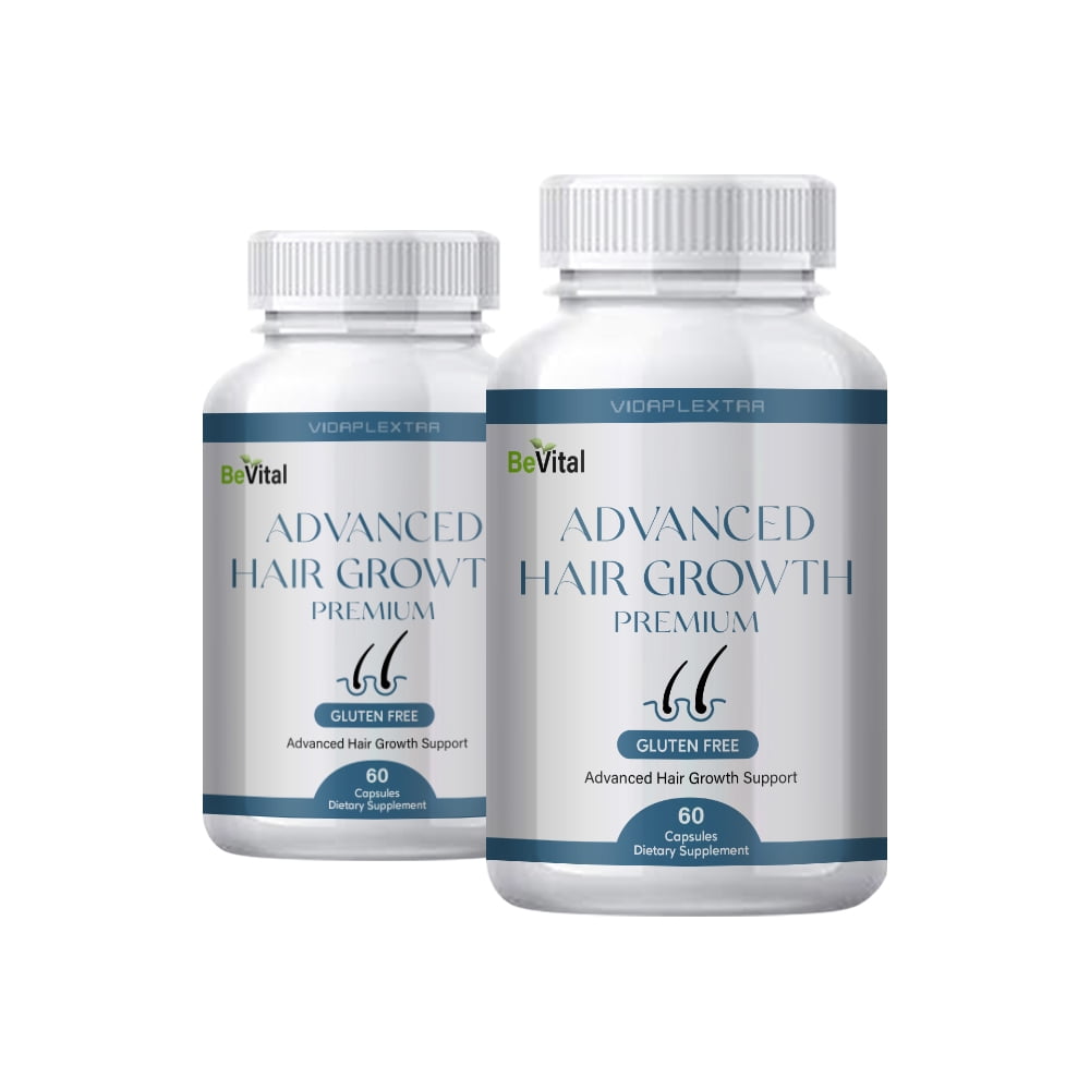 (2 Pack) BeVital - BeVital Advanced Hair Growth Capsules - Walmart.com