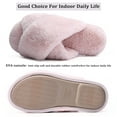 LORDFON Open Toe Cross Band Womens House Slippers Fluffy Indoor Slip On Slippers - Walmart.com