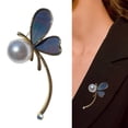 Elegant Butterfly Brooch With Pearls Designs Dripping Waterdrops Shape ...