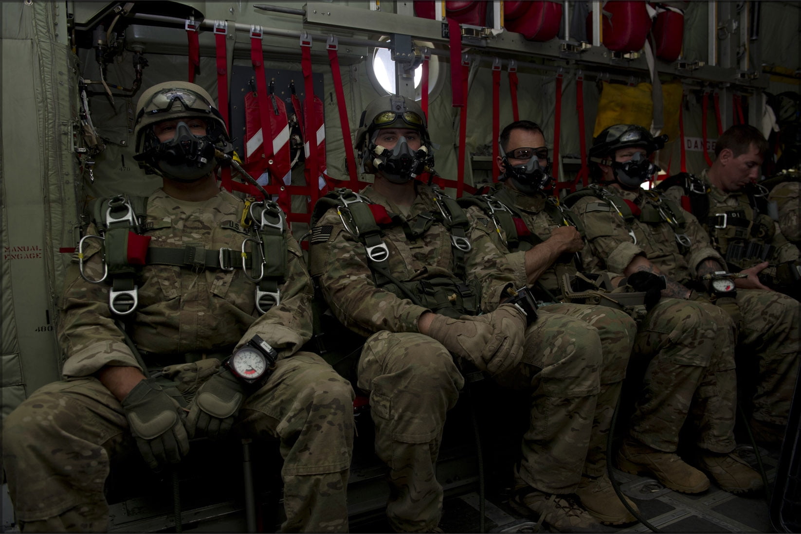 24"x36" Gallery Poster, 7th SFG prepare to HALO parachute jump during ...