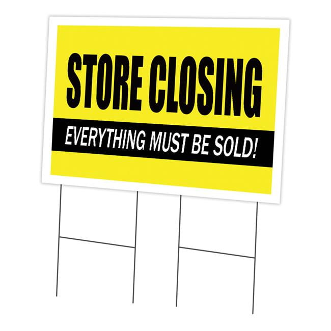 SignMission C-2436 Store Closing 24 x 36 in. Yard Sign & Stake - Store ...