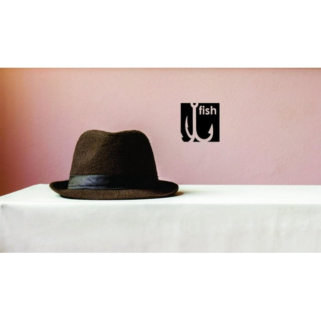 Fish Vinyl Wall Decal for Home - Bass Worm Trout Shark Fishing Bait ...