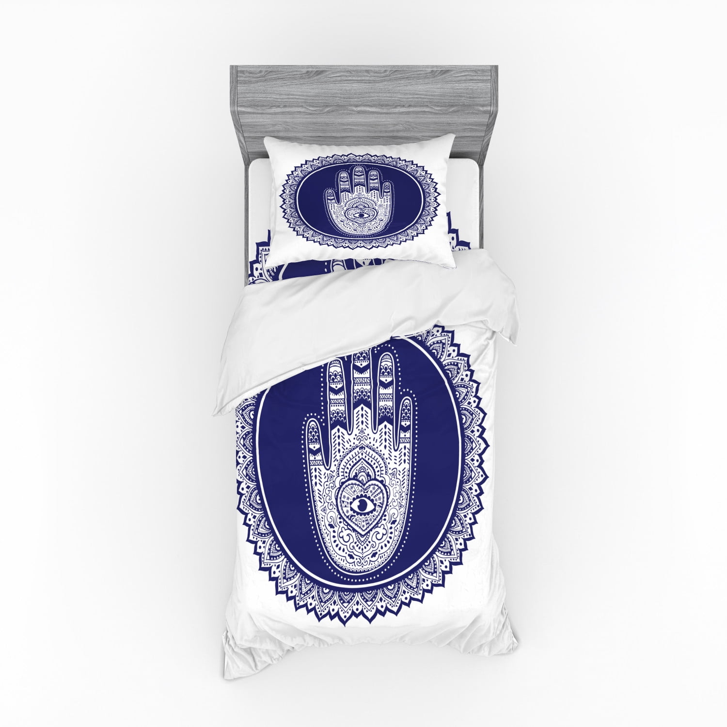 Ambesonne Hamsa Bedding Set 3 Pcs, Middle Eastern Mandala, Twin XL ...