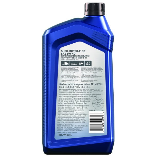 Shell Rotella T6 Full Synthetic Motor Oil 5W-30 Gallon, 56% OFF