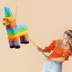 "JBee Ctrl Rainbow Donkey Pinata with Bat and Blindfold for Parties (14 ...