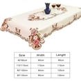 Dengjunhu Flower Embroidered Lace Cream Tablecloth Luxury Cutwork Table ...