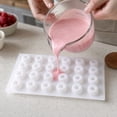 24 Cavity Silicone Mousse Cake Mold Non Stick Flexible Baking Pan for ...