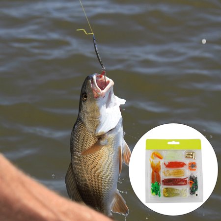 61 Pieces False Bait Set Frog with Lifelike Lightweight Lure Stable ...