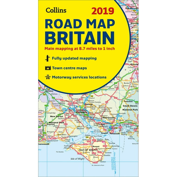 2019 Collins Road Map Britain: 9780008272715 - Walmart.com
