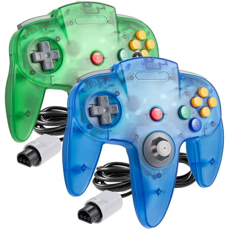 2 Pack Classic N64 Controller, XYCCA Game pad Joystick for 64 - Plug ...