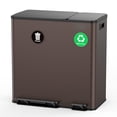 Recycling Bins for Kitchen, 13.2 + 5.2 Gal (50+20L) Stainless Steel ...