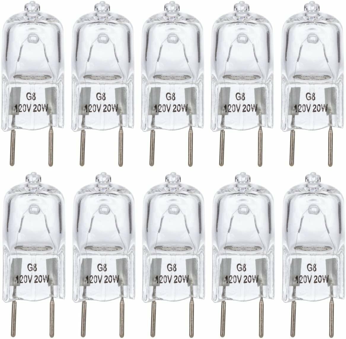 Simba Lighting Halogen Light Bulb G8 T4 20W JCD Bi-Pin Shorter 1.38 ...