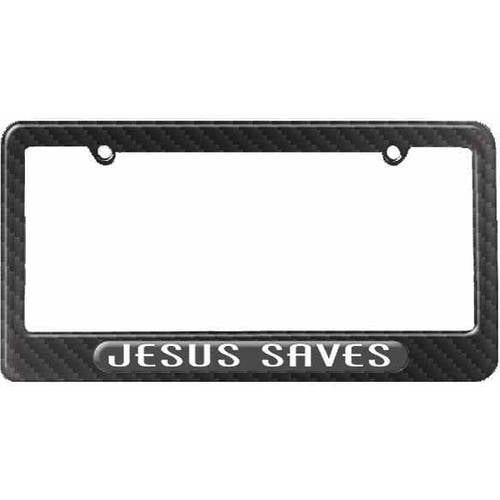 Jesus Saves, Religious License Plate Tag Frame, Multiple Colors ...