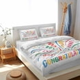 4 Piece Duvet Cover Set Twin, Congratulations Words Soft Breathable ...