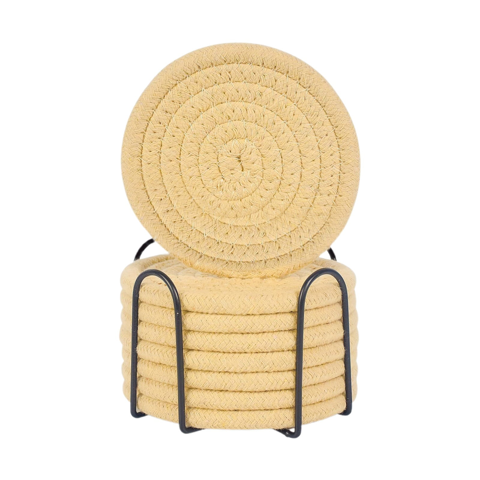 Click here for Piwvid 8 Pcs Drink Coasters With Holder  Cotton Wo... prices