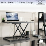 VIVO Adjustable Height Computer Riser, Black Ultra Slim 26" Desktop ...