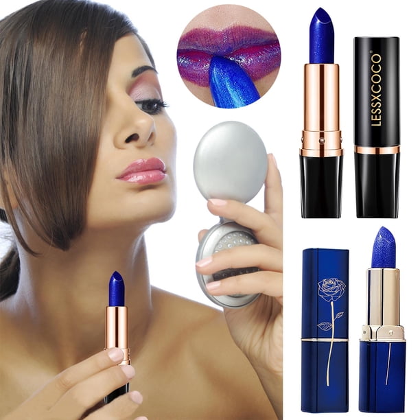 XWSHYW Lápiz Labial Lessxcoco Lápiz Labial Blue Enchantress Lápiz ...