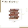 10 Pcs 3D Brick Peel and Stick Wall Tiles - Self-Adhesive Foam ...