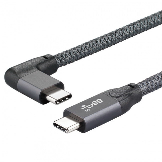 CY 90 Degree Right Angled Type-C USB-C Male to Male USB3.1 10Gbps Data ...