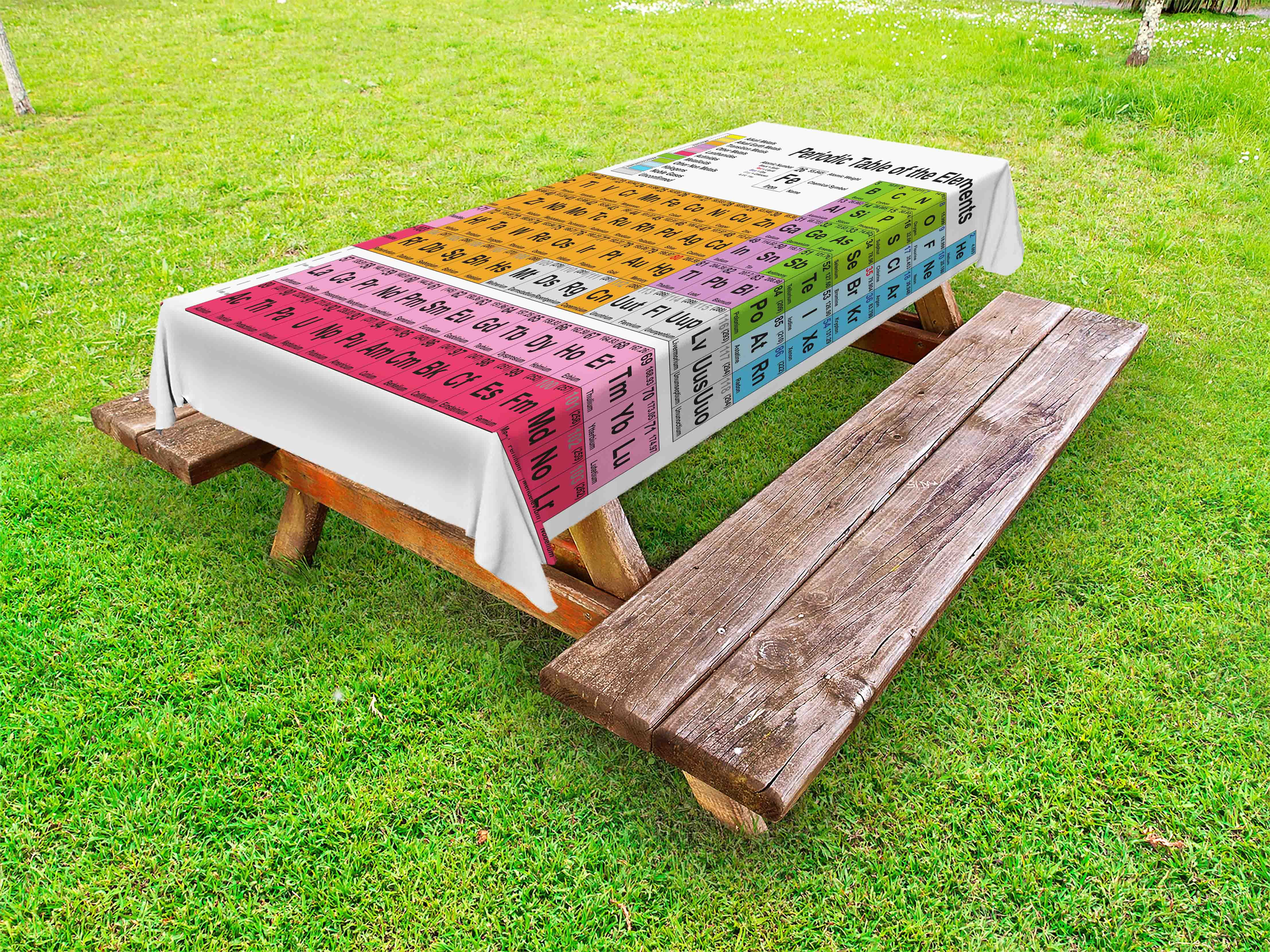 Periodic Table Outdoor Tablecloth, Science Freak Chemistry Lovers ...