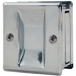 Tall Square Pocket Door Lock, Passage (Hall/Closet) Latch, Satin Nickel ...