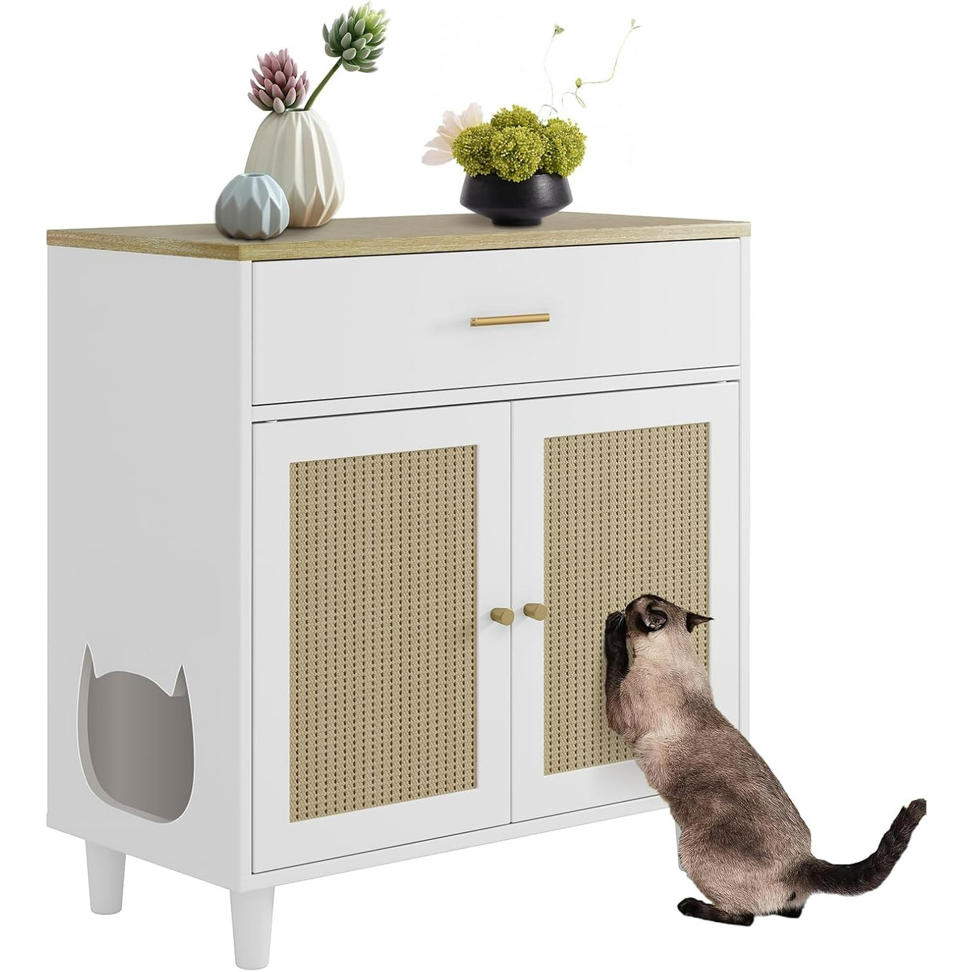 Click here for Ourlova Hidden Cat Litter Box Furniture With Stora... prices