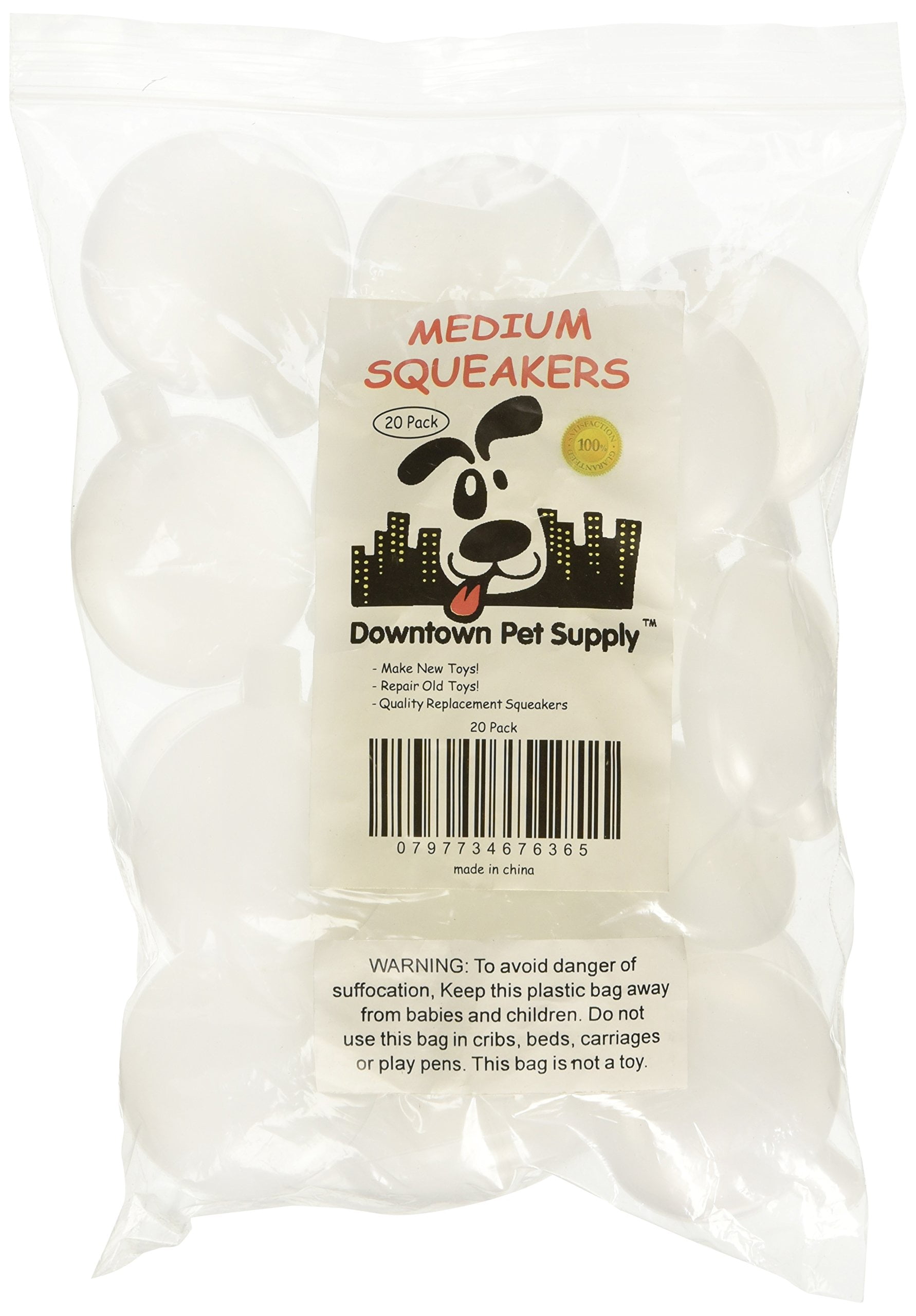 Medium Replacement Squeakers, 1 3/4" in diameter, by Downtown Pet ...