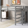 LHYY Full Size Loft Bed with Built-in Storage Wardrobe and Staircase ...