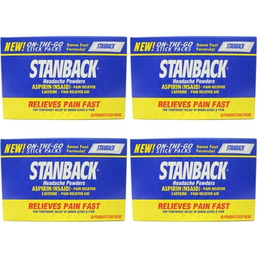 2 Pack Stanback Headache Stick Pack Powders 50 Count Each - Walmart.com