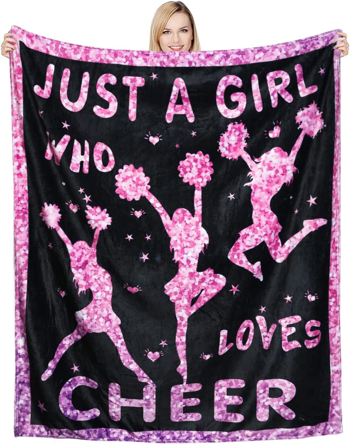 Cheerleader Blanket Cheerleading Gifts for Girls Teens Women, Cheer ...