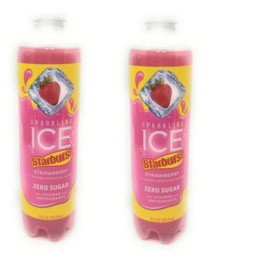 Sparkling Ice STARBURST Cherry, Zero Sugar, Fizzy Flavor, Low Calorie, 17 fl oz (Pack of 12 ...