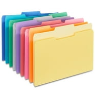 TRU RED Assorted Colored Hanging File Folders, 5 Tab, Letter Size, 25 ...
