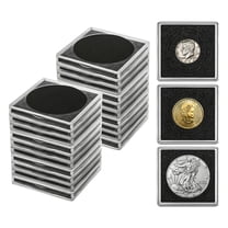 300 Pcs 30 mm Coin Capsules with Black Protect Gasket Foam 5 Sizes (17 ...