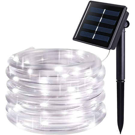 Bmatwk 120 LED Solar Powered Rope Lights Outdoor,39.4ft 8 Modes Solar ...