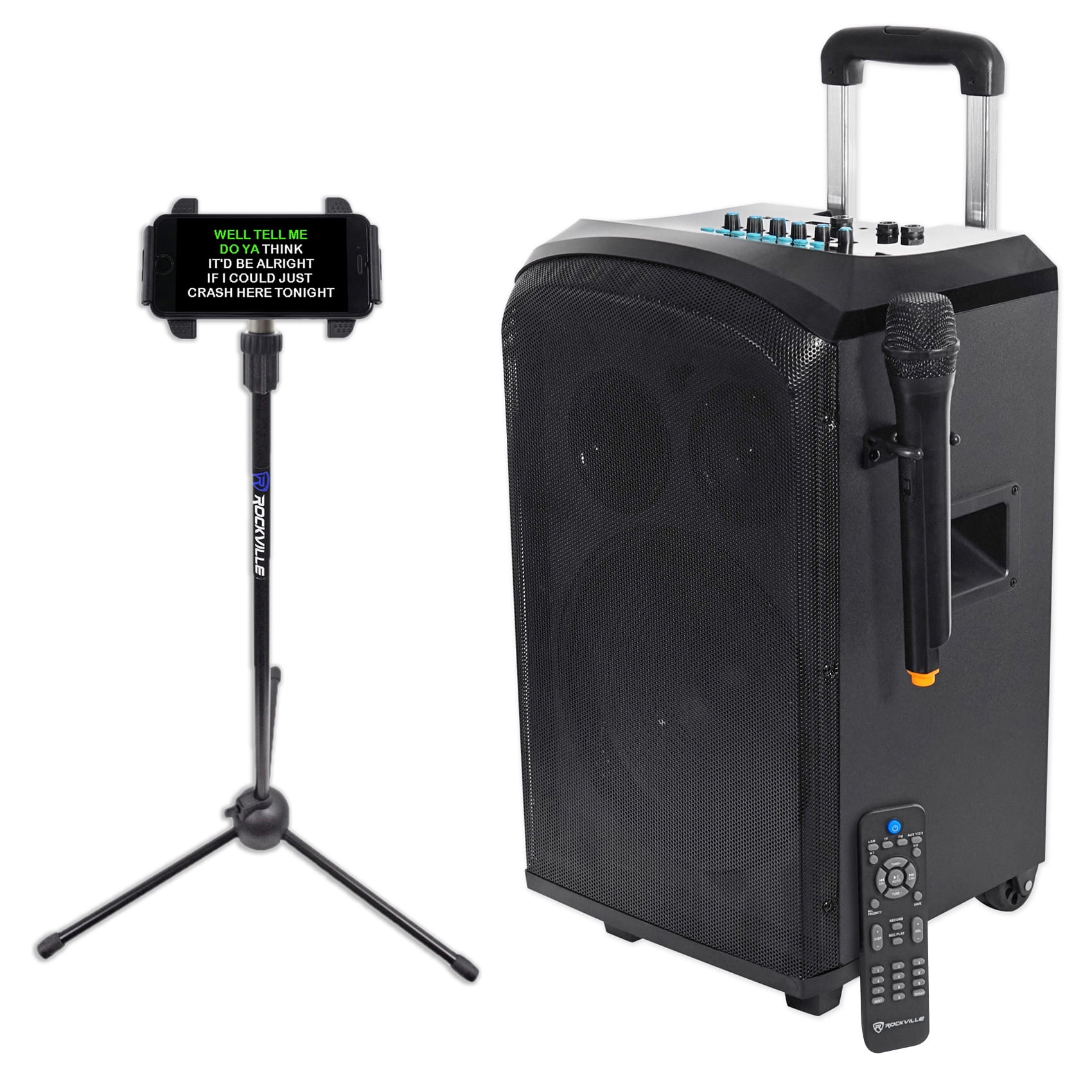 Rockville 10" Portable Bluetooth Karaoke Machine/System+Microphone ...