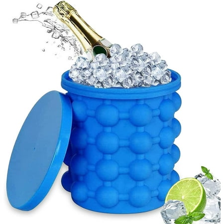 Ice cube silicone mold, ice cube tray with lid, round silicone ice ...