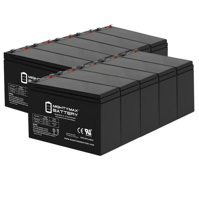 12V 8Ah SLA Battery Replacement for Eaton 9130 Tower - 10 Pack ...