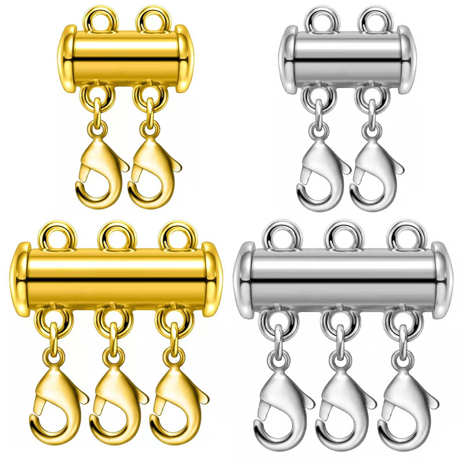 Qulltk Necklace Layering Clasps Slide Lock Clasp Necklace Connector ...