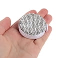 BESTYASH Portable Bling Rhinestone Tape Measure Plated Silver Compact ...