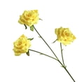 3-Head Artificial Rose Stem with Silk Flowers, Lifelong Fade-Resistant ...