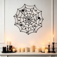 Black Halloween Decorative Cloth Polyester Lace Table Runner Wall ...