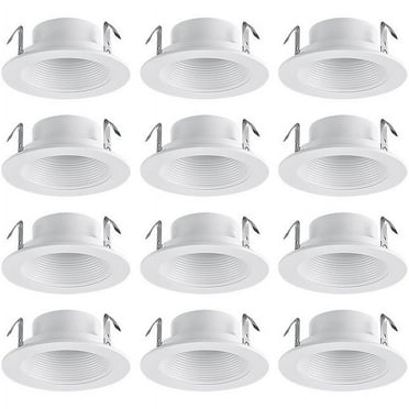 TORCHSTAR 12 Pack Ceiling Can Light Trim for 6" Recessed Can, Full ...