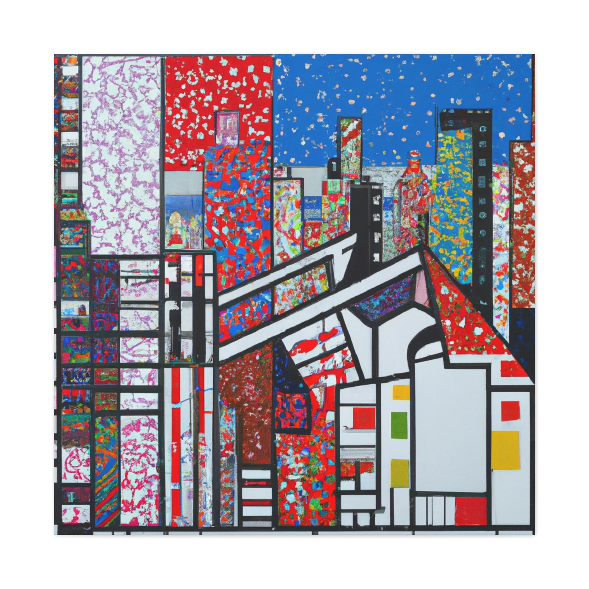 Futurist Pointillism Dream - Canvas - Walmart.com