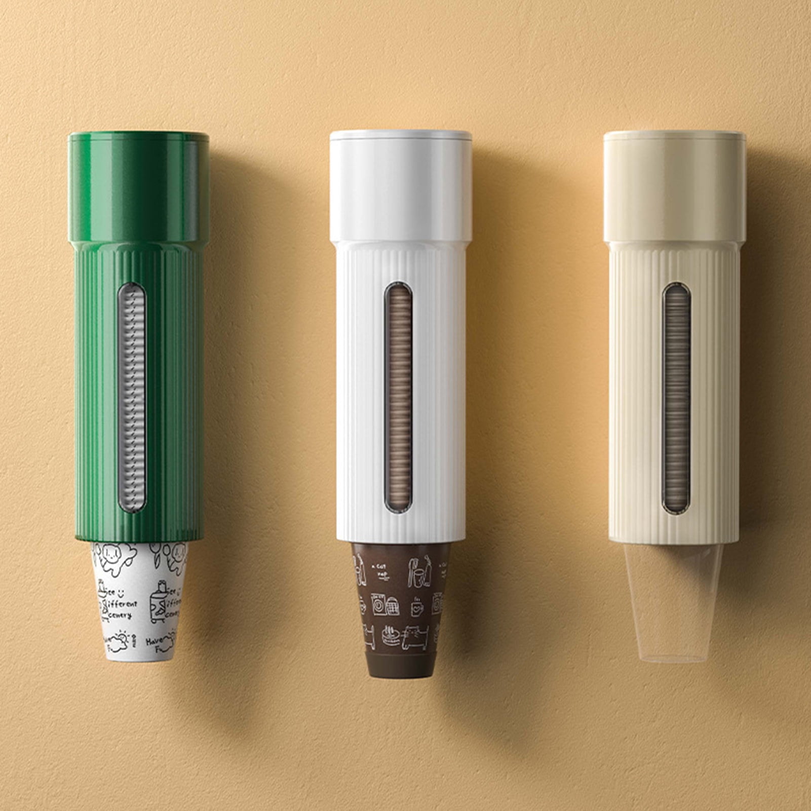 Qianha Mall Wall-Mounted Disposable Paper Cup Dispenser Convenient ...