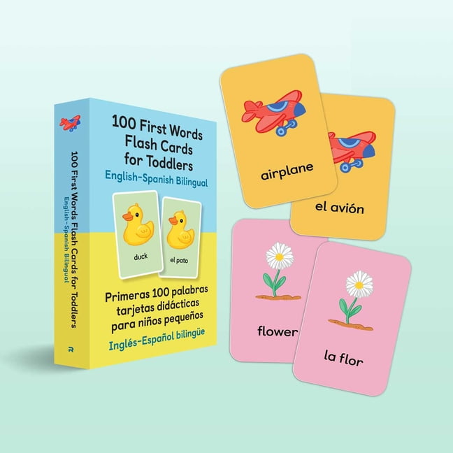 Bilingual Flash Cards: 100 First Words in English and Spanish for ...