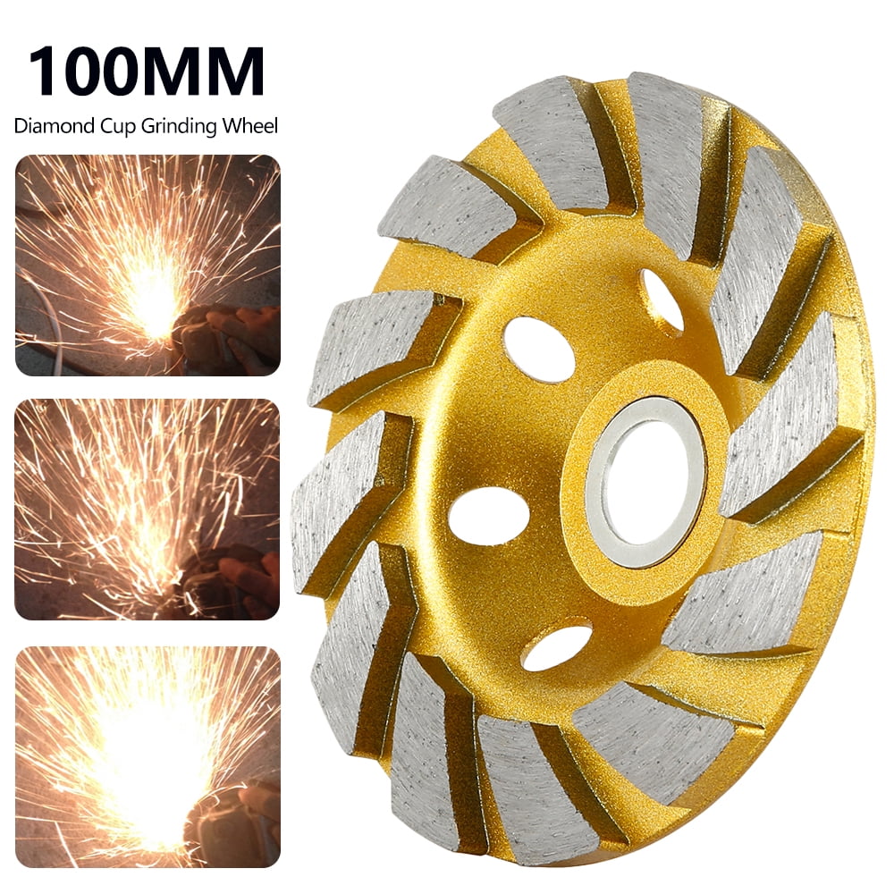 Willstar 4 Inch Diamond Concrete Grinding Wheel Turbo Diamond Cup Disc ...