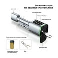 Door Smart Cylinder Lock Bluetooth APP Digital Password Card Mechanicak ...