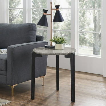 Chic Arc-shaped Table For Living Area - White + Oak, 45.08 In. Package ...